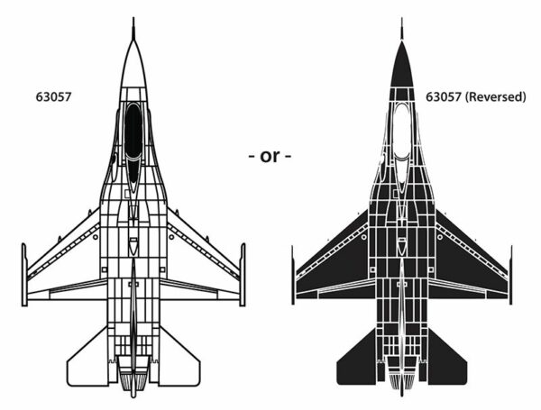 F-16-top-view-line-drawing – A&J Mugs